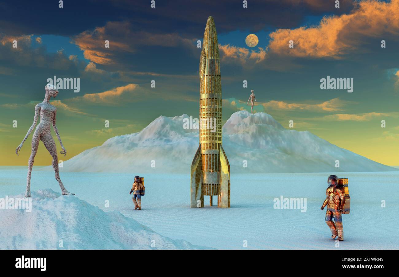 Alien & Human Contact Stock Photo - Alamy