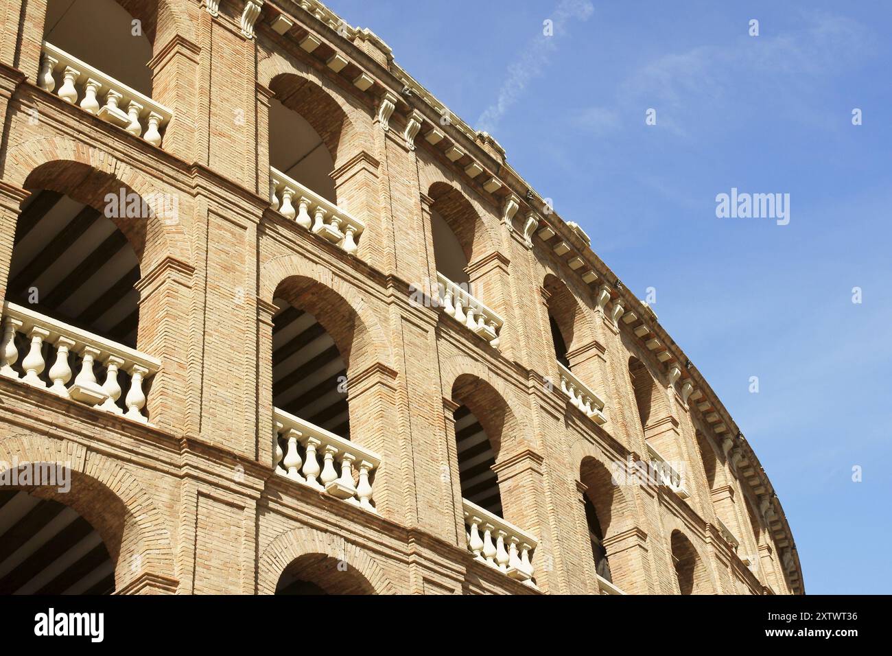 Detail of Plaza de toros (bullring) in Valencia, Spain. This stadium ...