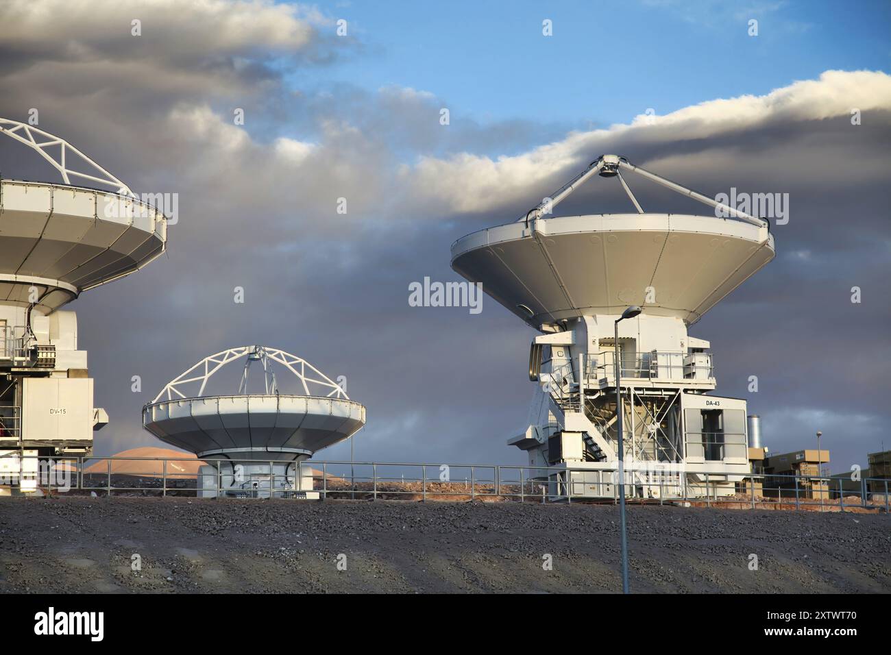 Radio telescope Array at ALMA Stock Photo - Alamy