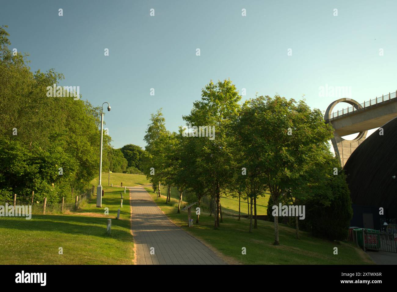 The Falkirk Wheel is a rotating boat lift in Tamfourhill, Falkirk, in ...