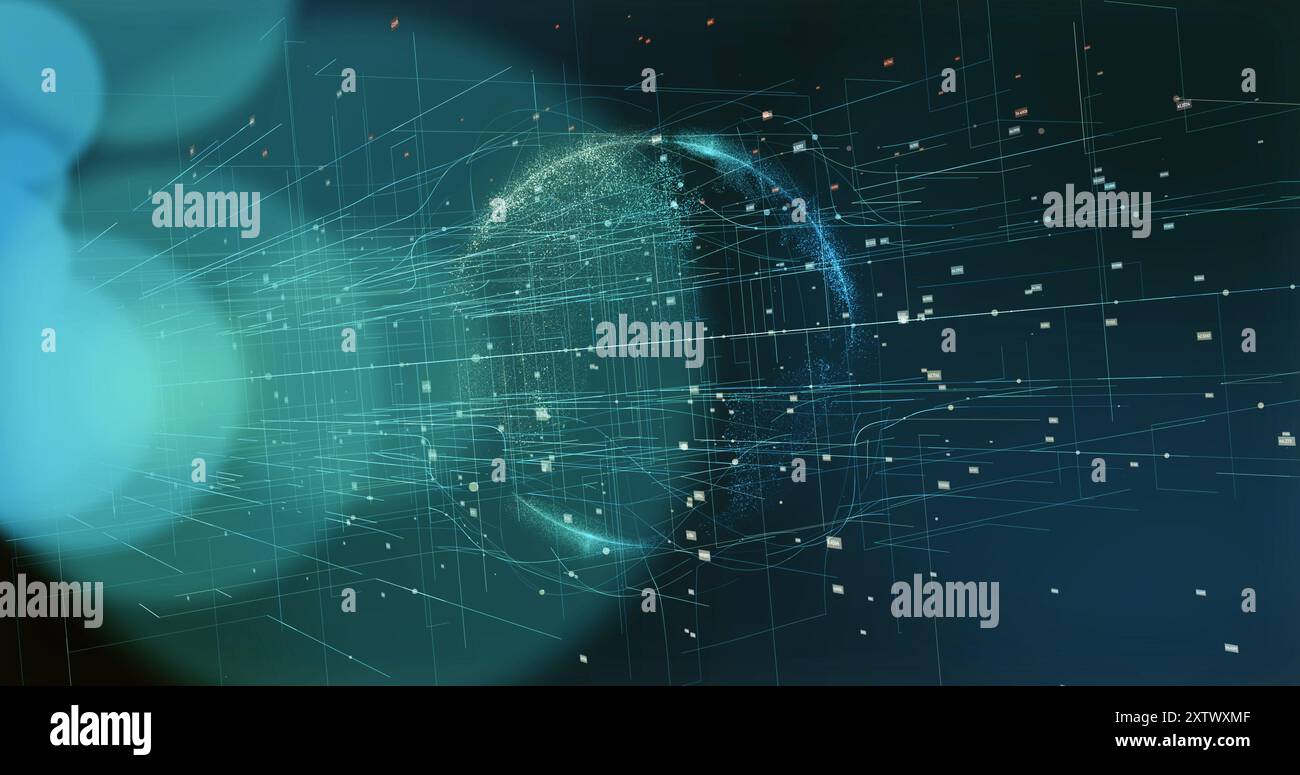 Digital space world 3d data earth background 3d rendering. Cyberspace ...