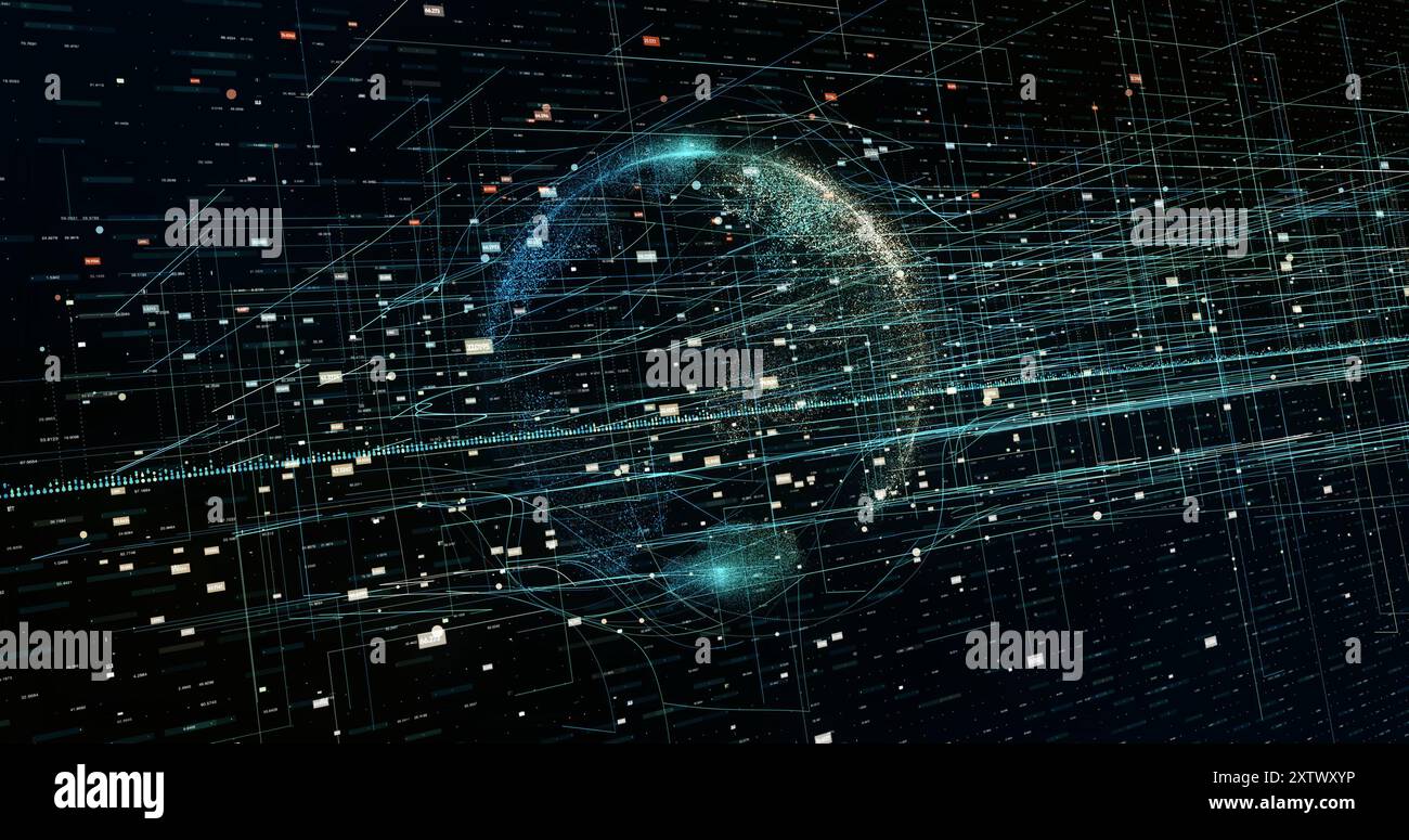 Digital space world 3d data earth background 3d rendering. Cyberspace ...