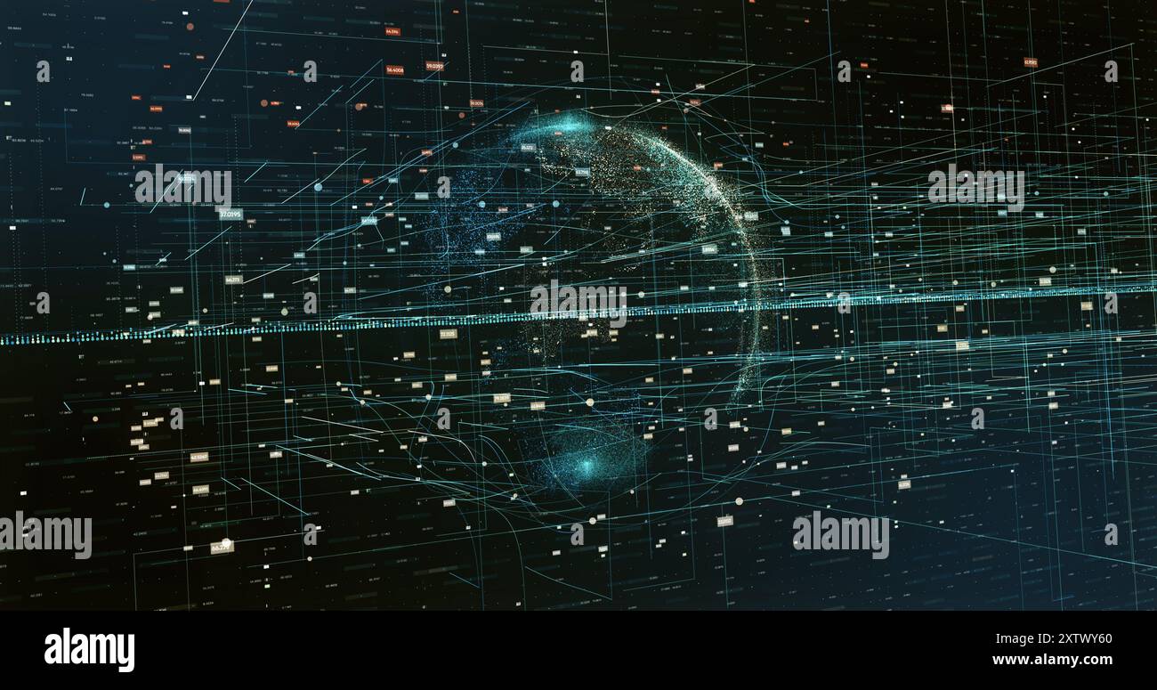 Digital space world 3d data earth background 3d rendering. Cyberspace ...