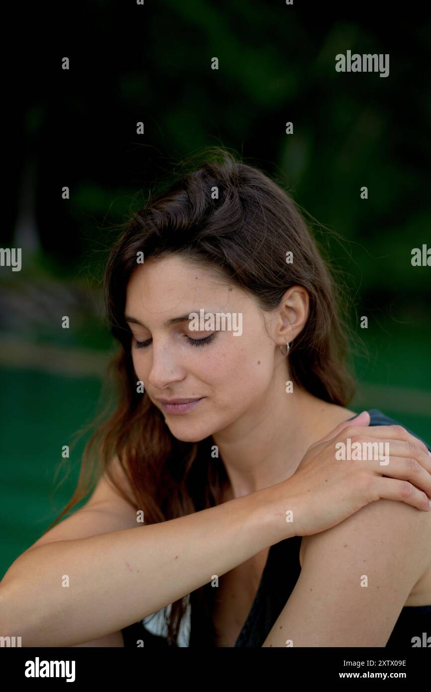 Woman gently touching shoulder in hi-res stock photography and images ...