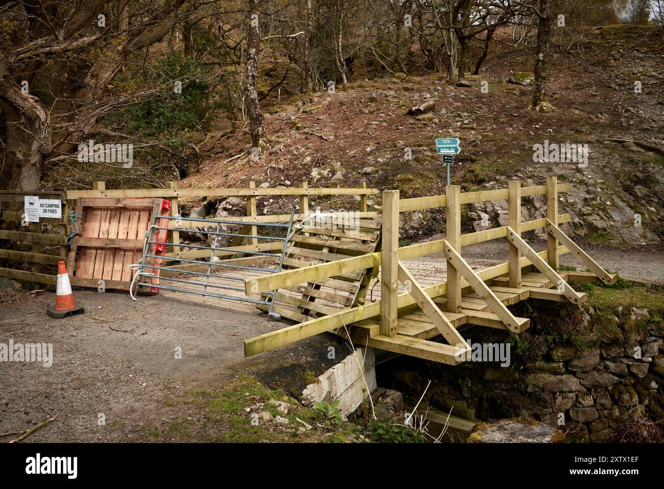 Bridge made wooden planks west hi-res stock photography and images - Alamy