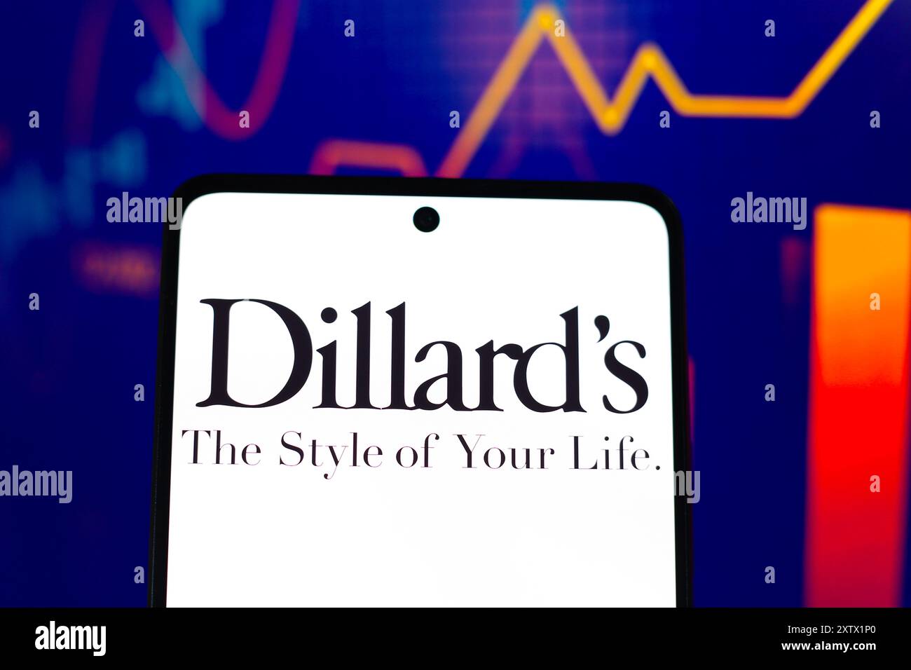In this photo illustration, the Dillard's, Inc. logo is displayed on a ...