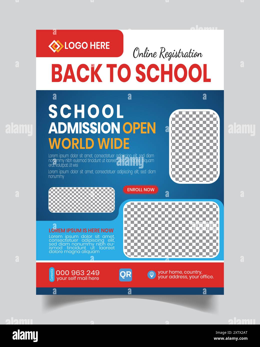 Admission kids flyer template or school admission leaflet a4 hi-res ...