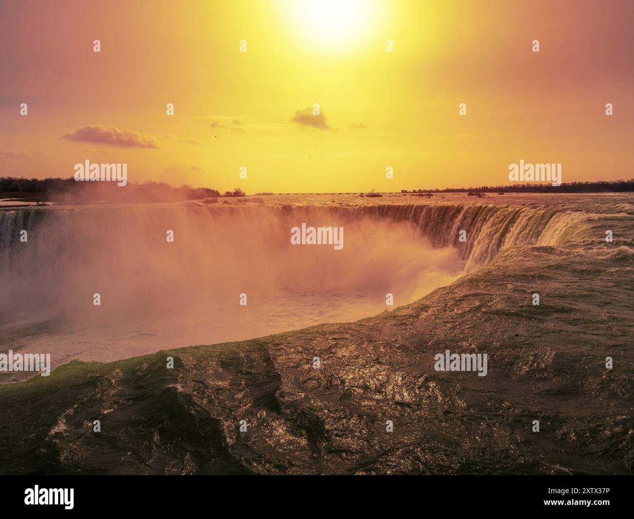 Landscape of Niagara Horseshoe falls in early Spring Stock Photo - Alamy