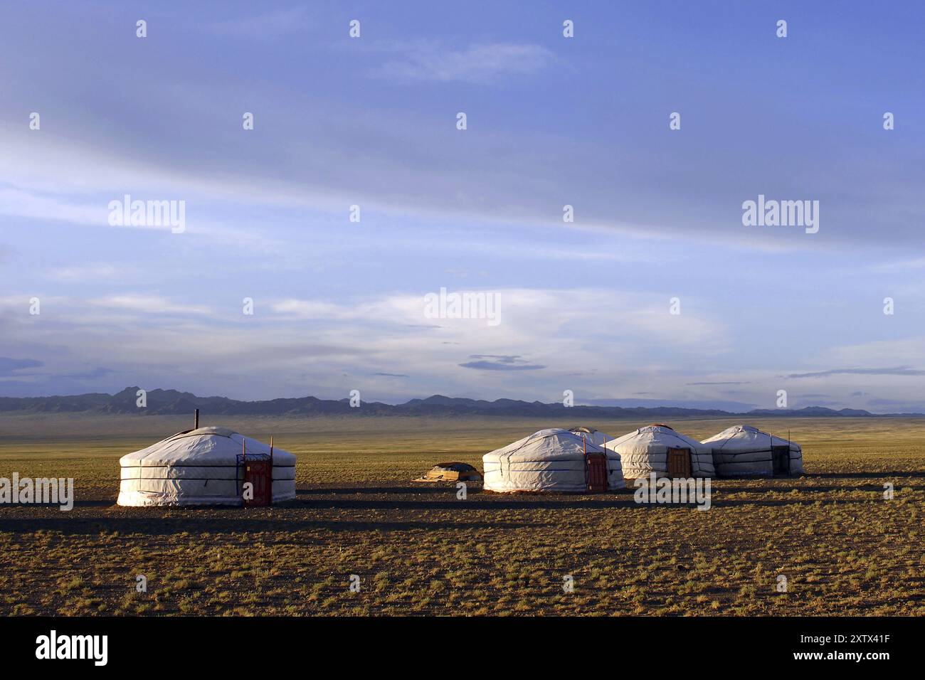 Yurts in the Gobi Desert, Gobi Desert, Mongolia, Asia Stock Photo - Alamy