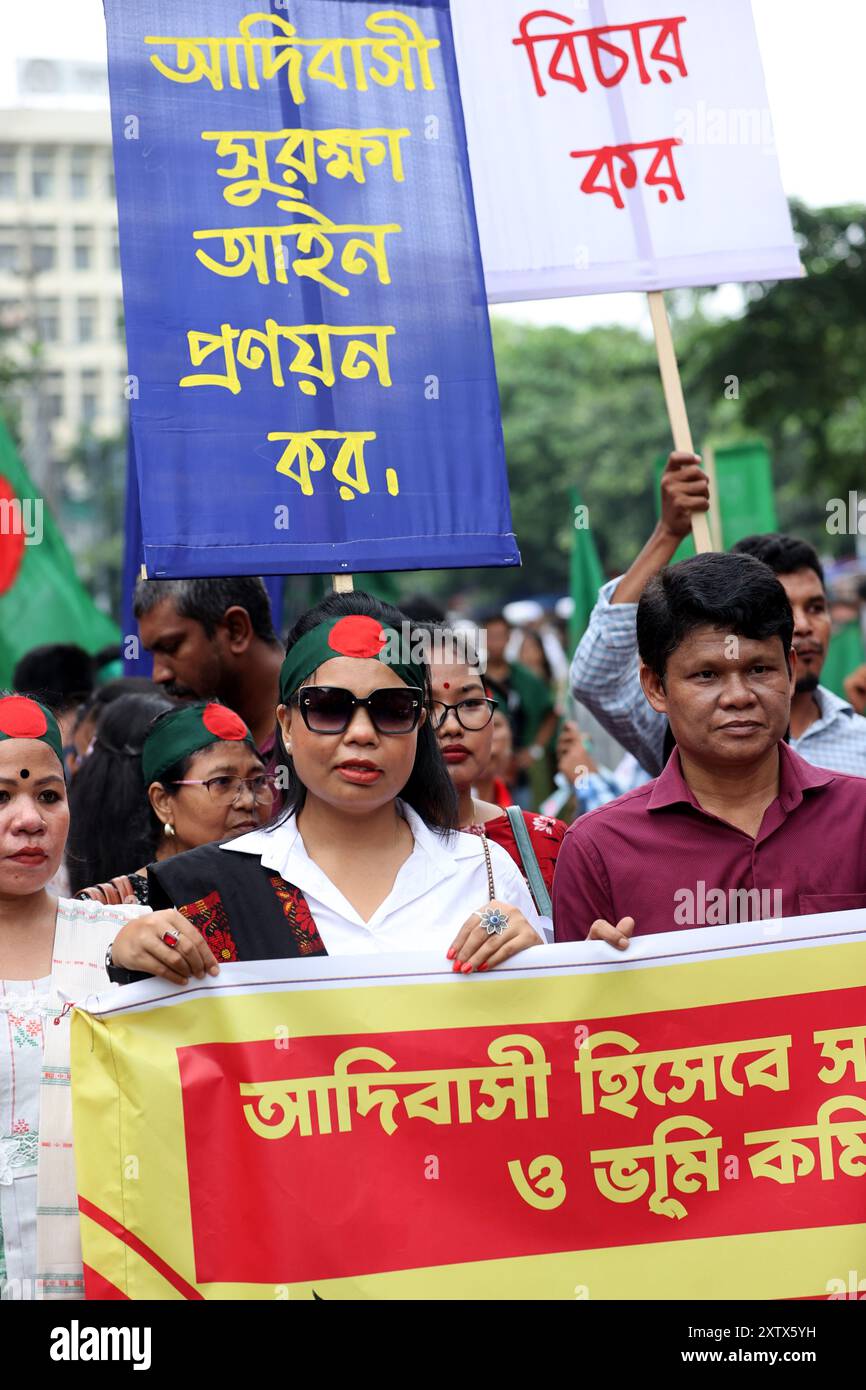 Dhaka, Bangladesh - August 16, 2024: The tribes of the plains have a ...