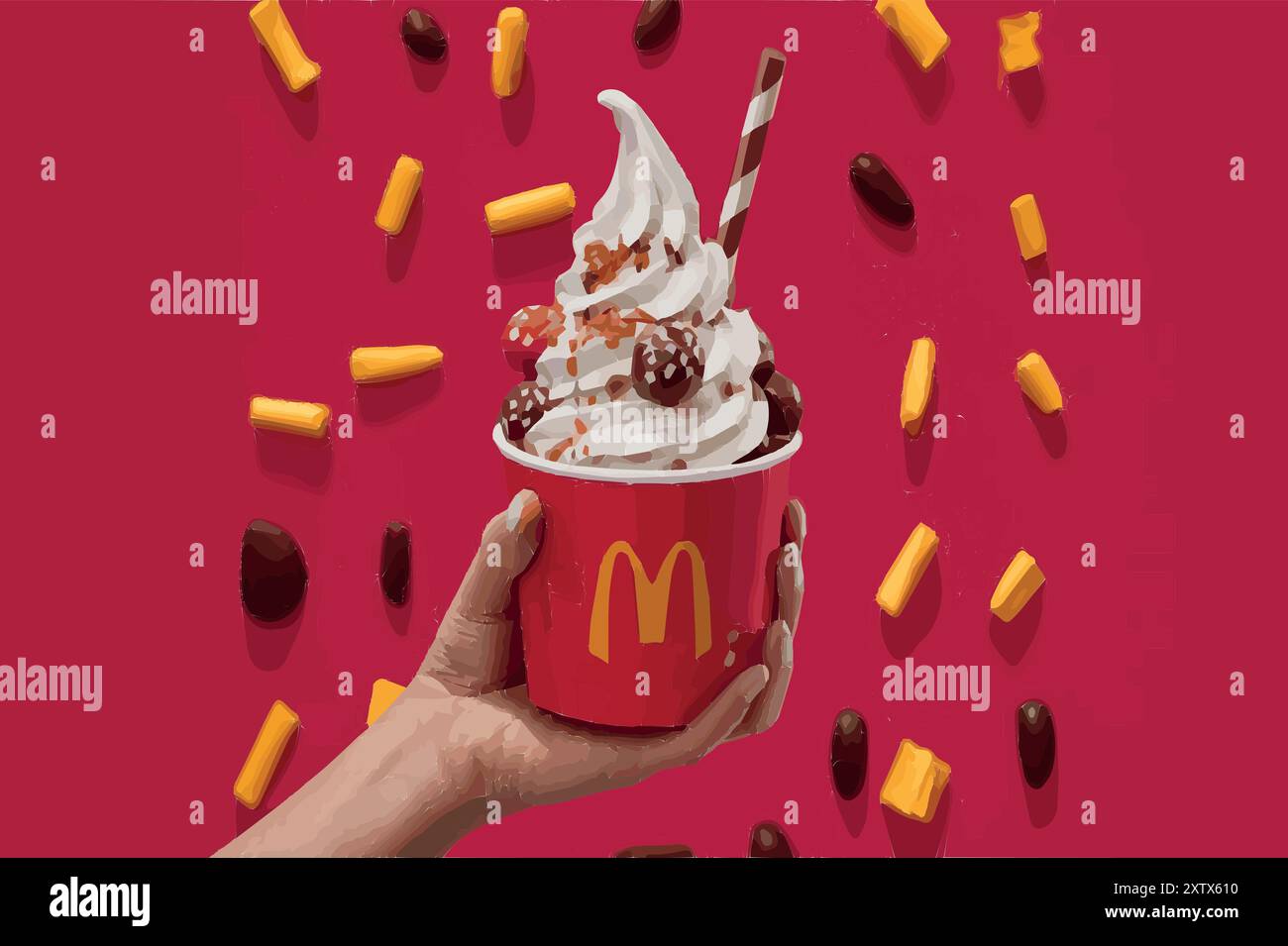 The Perfect Mix of Ice Cream and Sweets Stock Vector Image & Art - Alamy