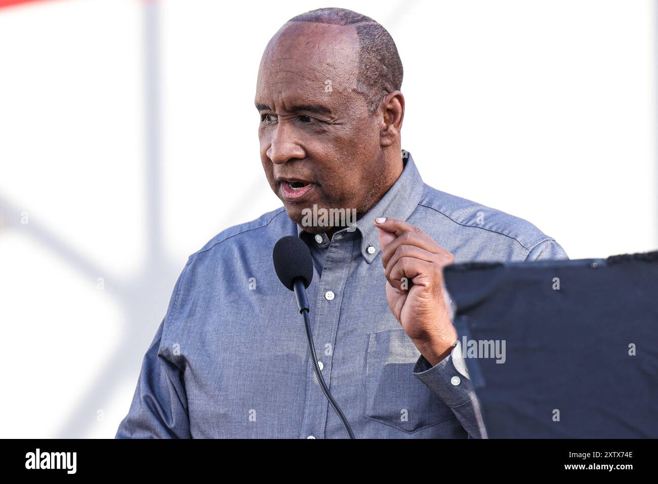 INGLEWOOD, LOS ANGELES, CALIFORNIA, USA - AUGUST 15: James T. Butts Jr ...