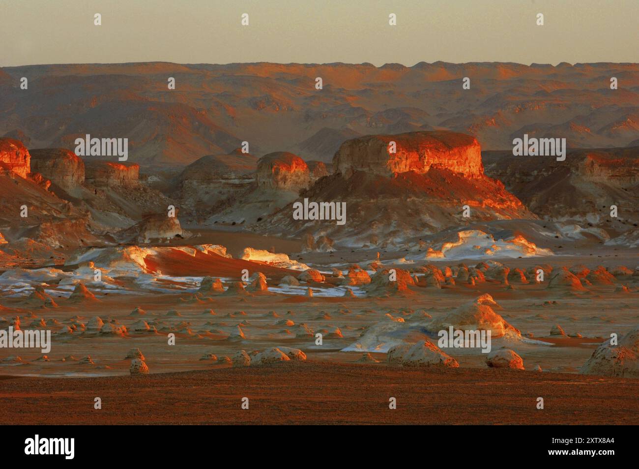 Egypt, White Desert, bizarre sandstone cliffs, Middle East, Africa ...
