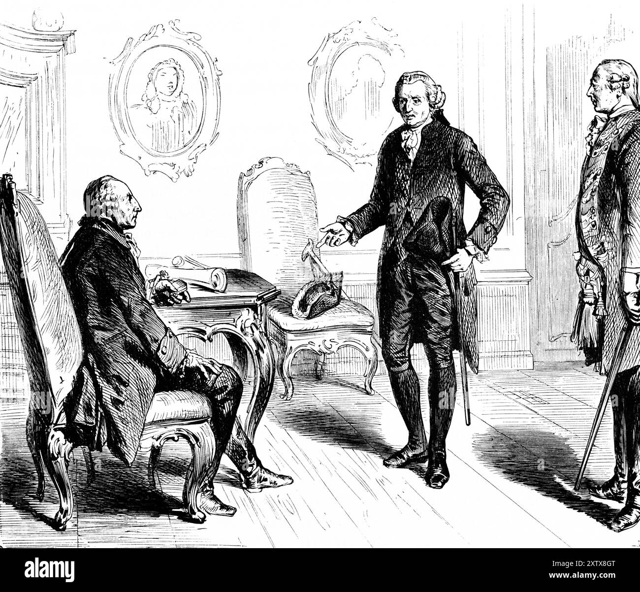 King Frederick II the Great receives the poet and philosopher Christian ...