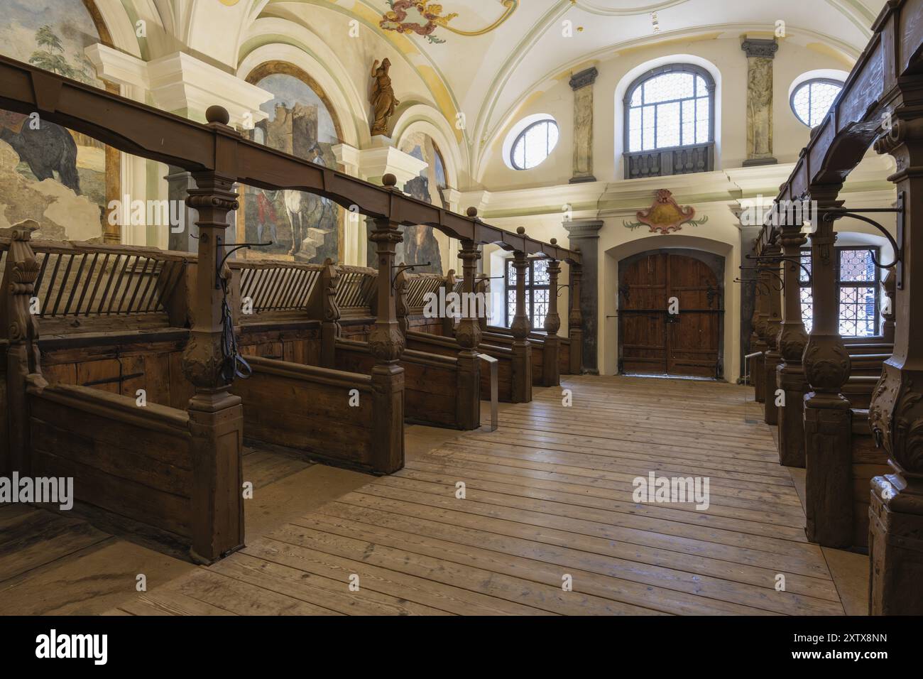 Stables, princely stables, horse boxes, Baroque, Salem Castle, former ...