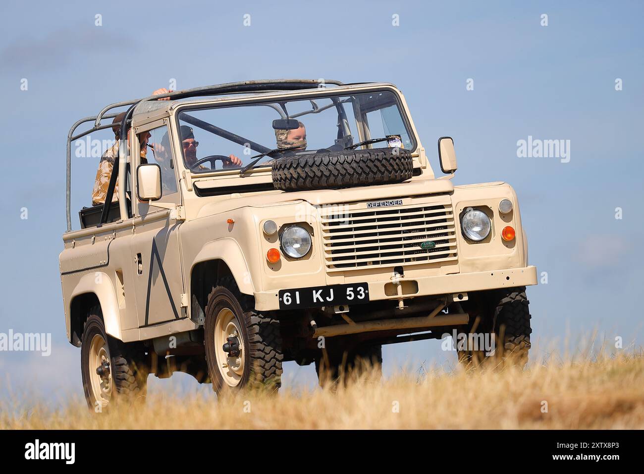 Military Landrover vehicles on parade at The Yorkshire Wartime ...