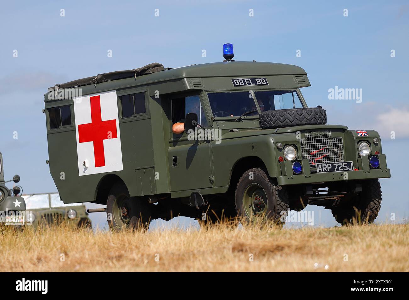 Military Landrover vehicles on parade at The Yorkshire Wartime ...