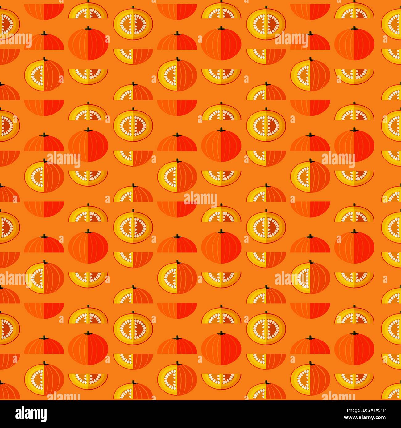 Half orange fruit seamless Stock Vector Images - Alamy