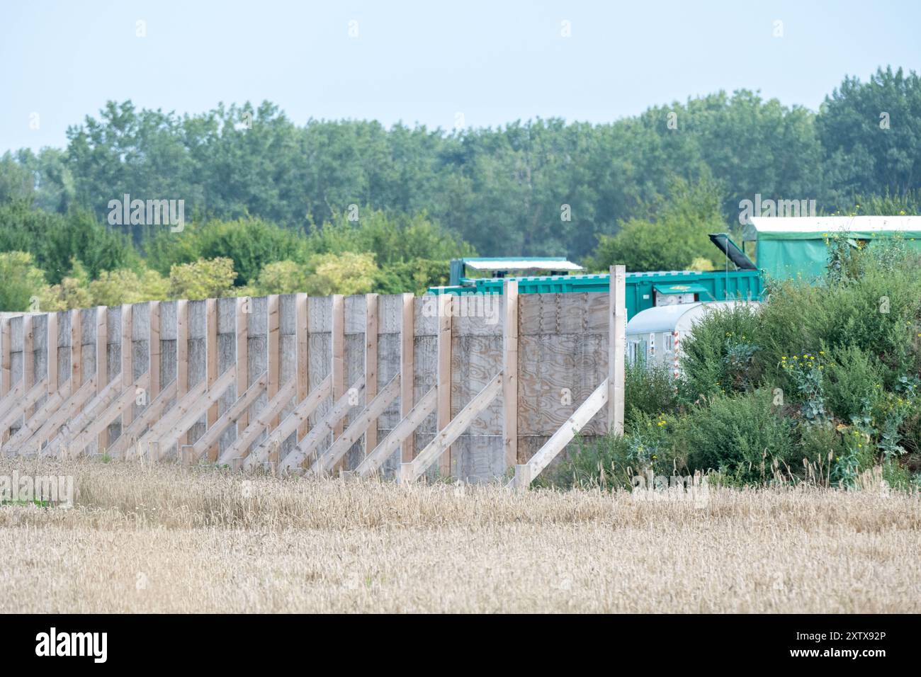 Vierow, Germany. 15th Aug, 2024. Construction site of the "Ostwind 3 ...
