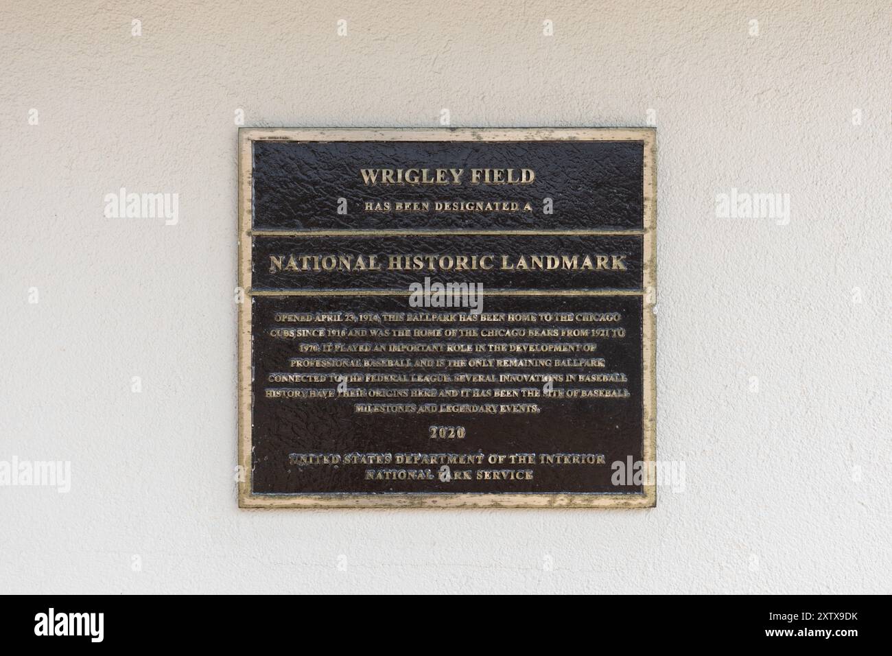 The exterior Major League Baseball's Chicago Cubs' Wrigley Field ...