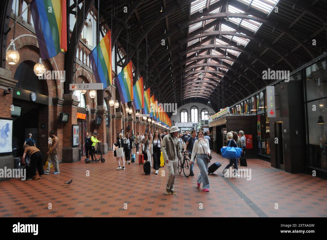 Copenhagen/ DenmarK/ 16 August 2024/Denmark public train central train ...