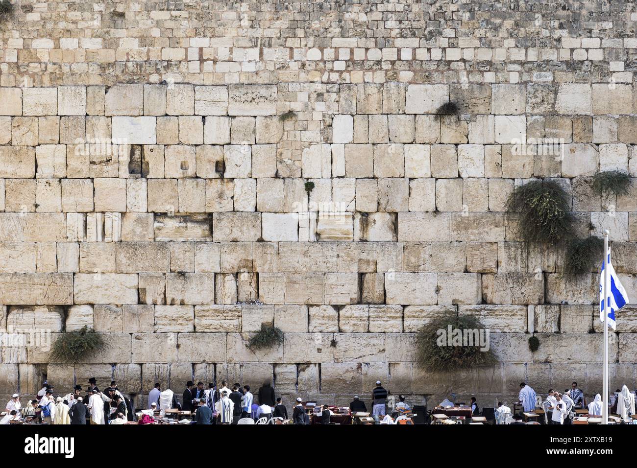 Wide view of the Western Wall Stock Photo - Alamy