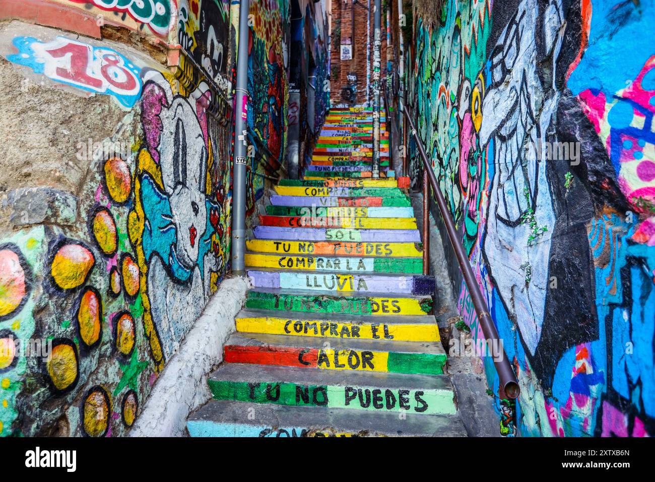 Colorful painted stairs hi-res stock photography and images - Alamy