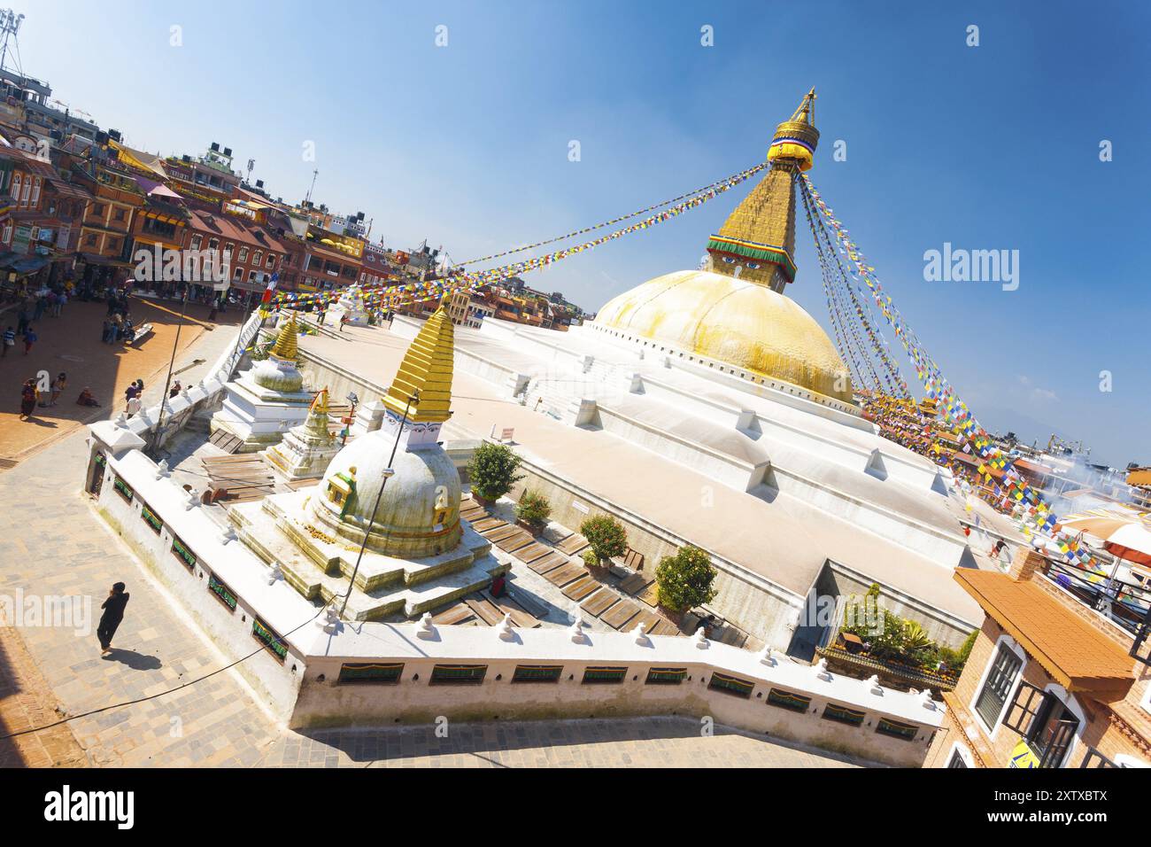 Boudhanath stupa aerial view hi-res stock photography and images - Alamy