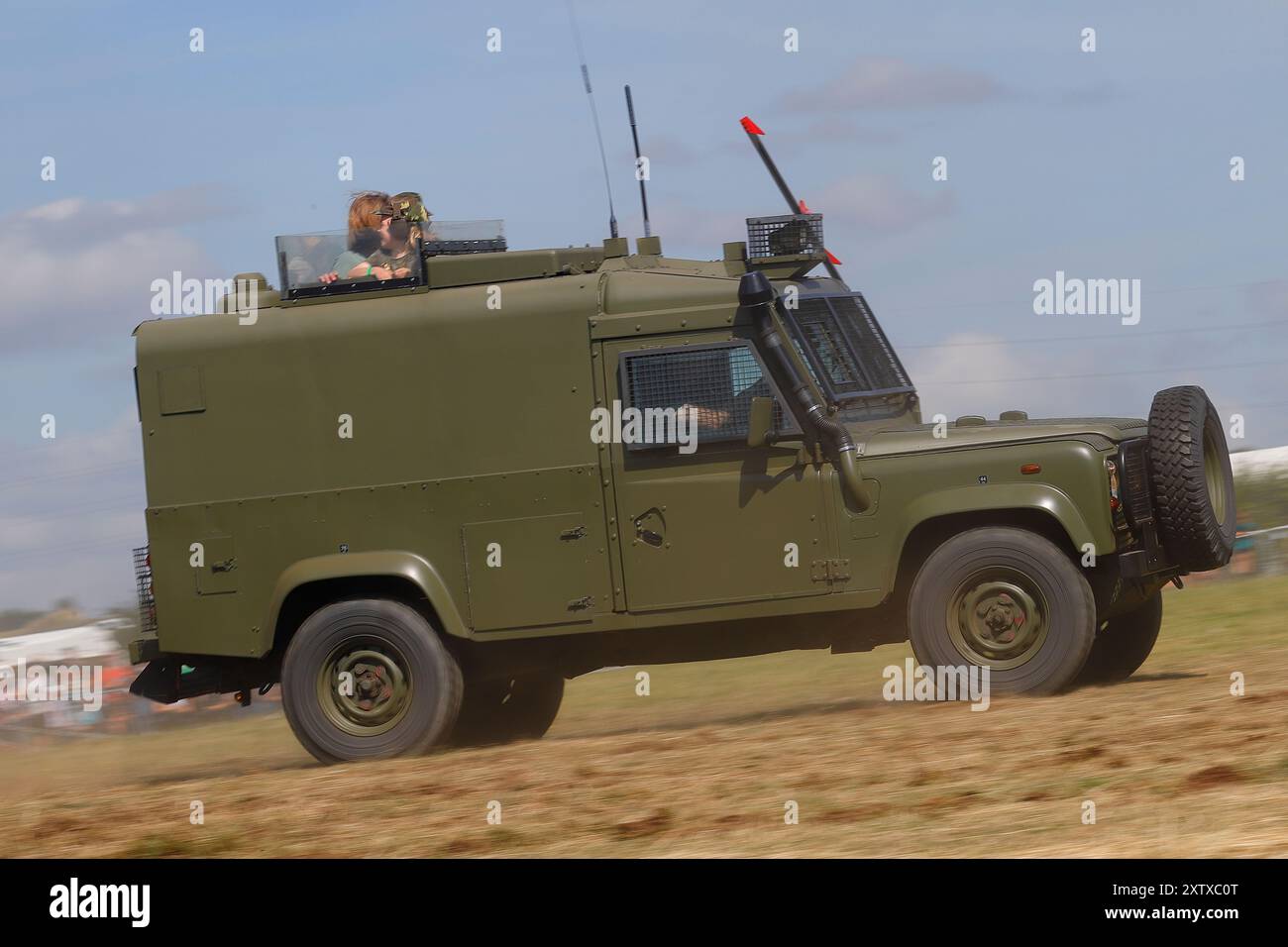 Military Landrover vehicles on parade at The Yorkshire Wartime ...