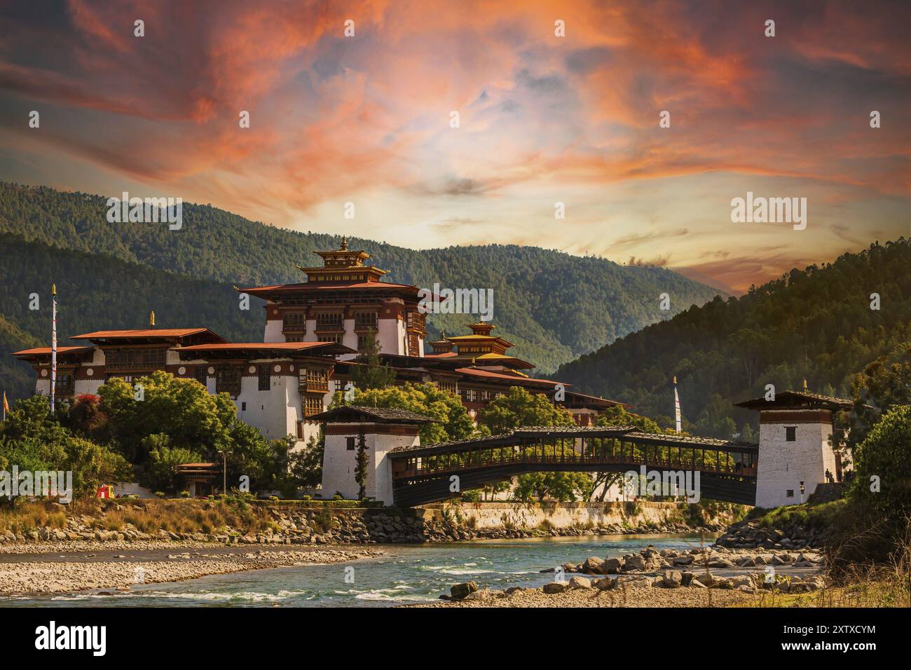 Bhutan landscape sunset hi-res stock photography and images - Alamy