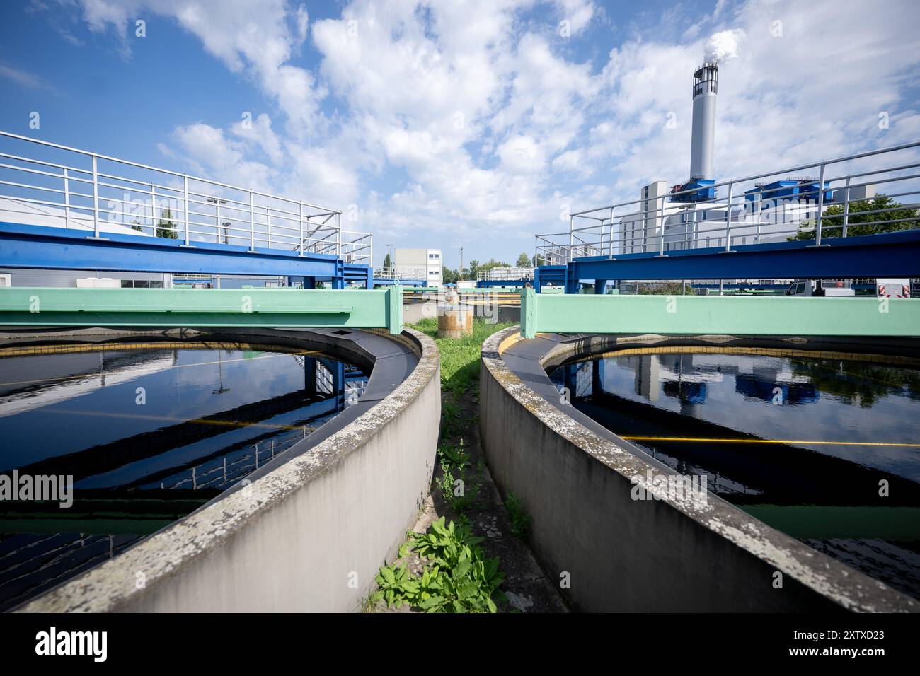 Berlin, Germany. 16th Aug, 2024. at the Ruhleben sewage treatment plant ...