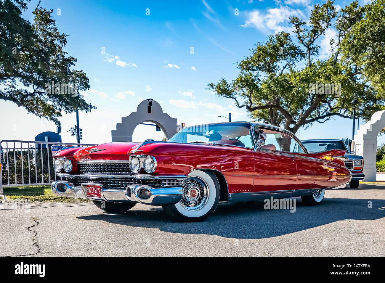 Cadillac Convertible Rojo De 1959 1959 Red Cadillac Stock Photos