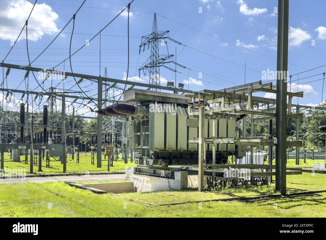 In front large transformer transformer transformer power transformer in ...