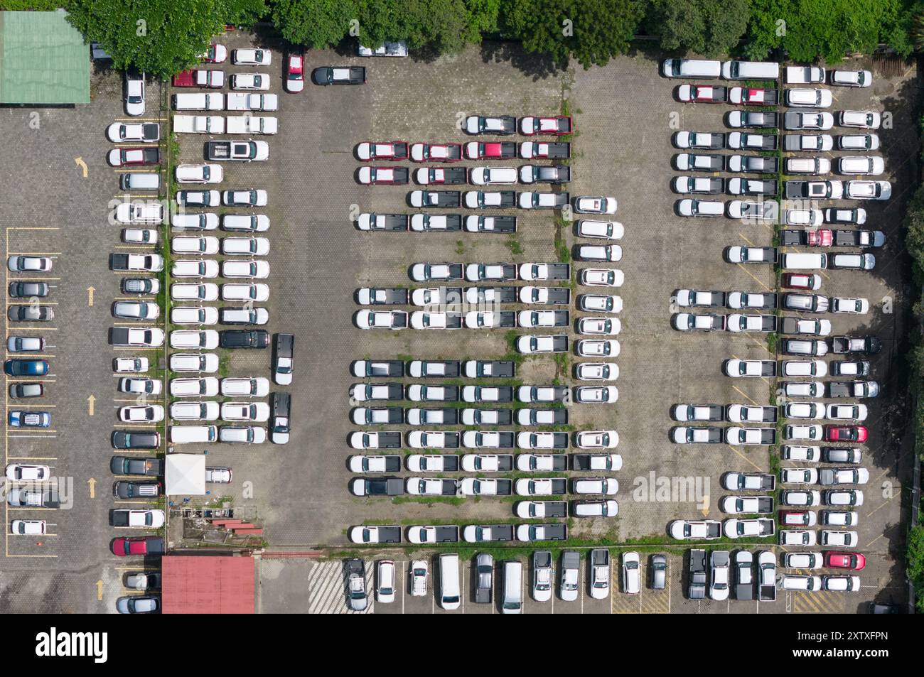 Aerial top down view dealership hi-res stock photography and images - Alamy