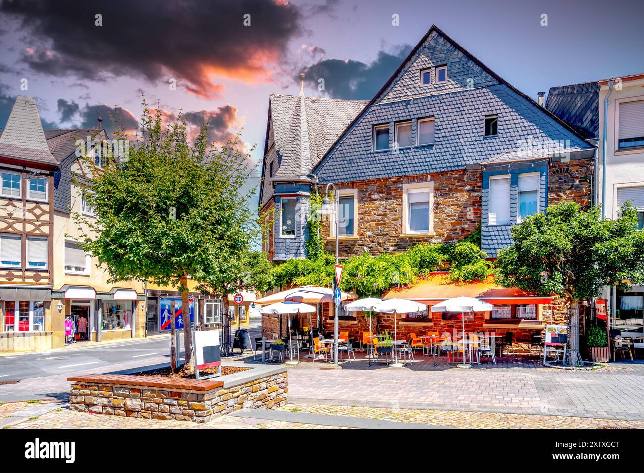 Old city of Treis Karden, Germany Stock Photo - Alamy