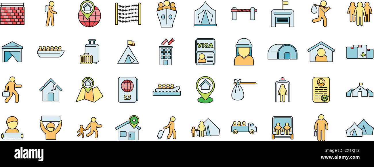 Home asylum seekers Stock Vector Images - Alamy