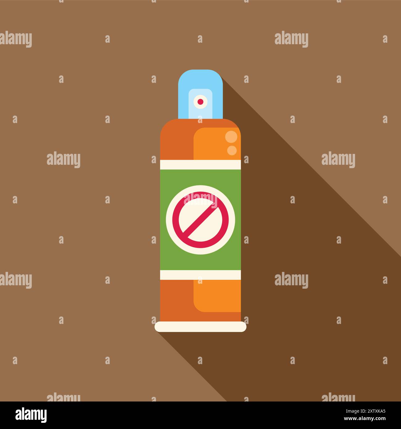 Spray bottle with a stop sign is indicating repellent insecticide in ...