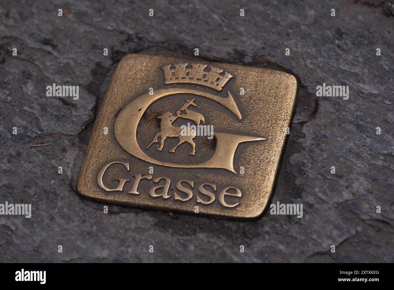 Grasse coat of arms and lettering hi-res stock photography and images ...