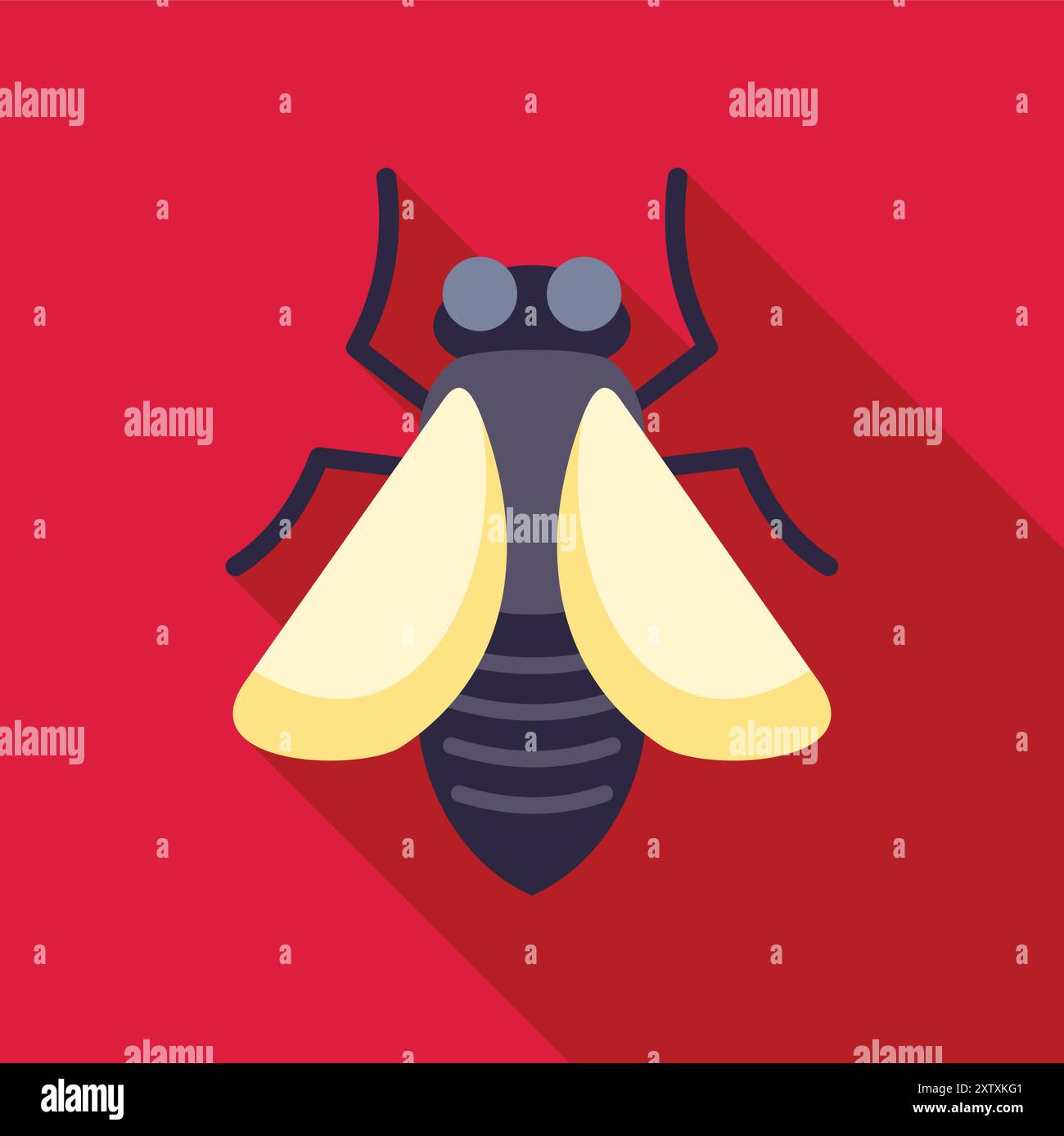 Housefly spreading germs, dirty insect, house fly vector illustration ...
