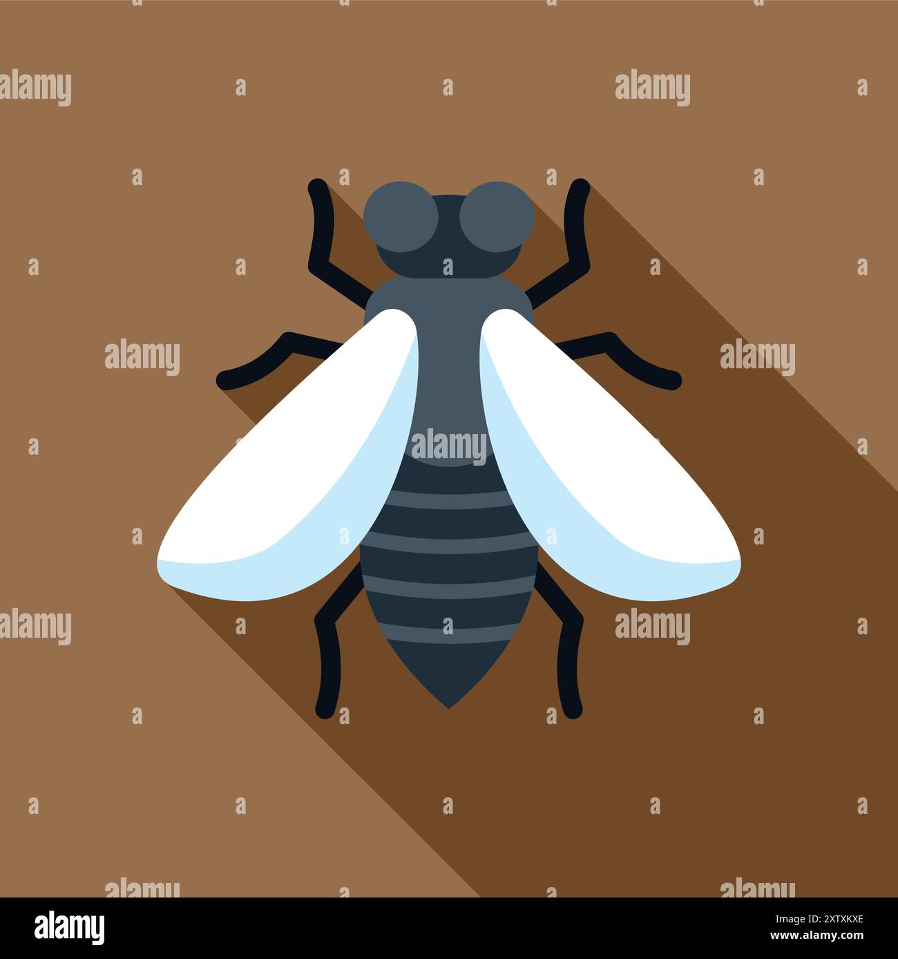 House fly insect spreading germs and diseases icon Stock Vector Image ...