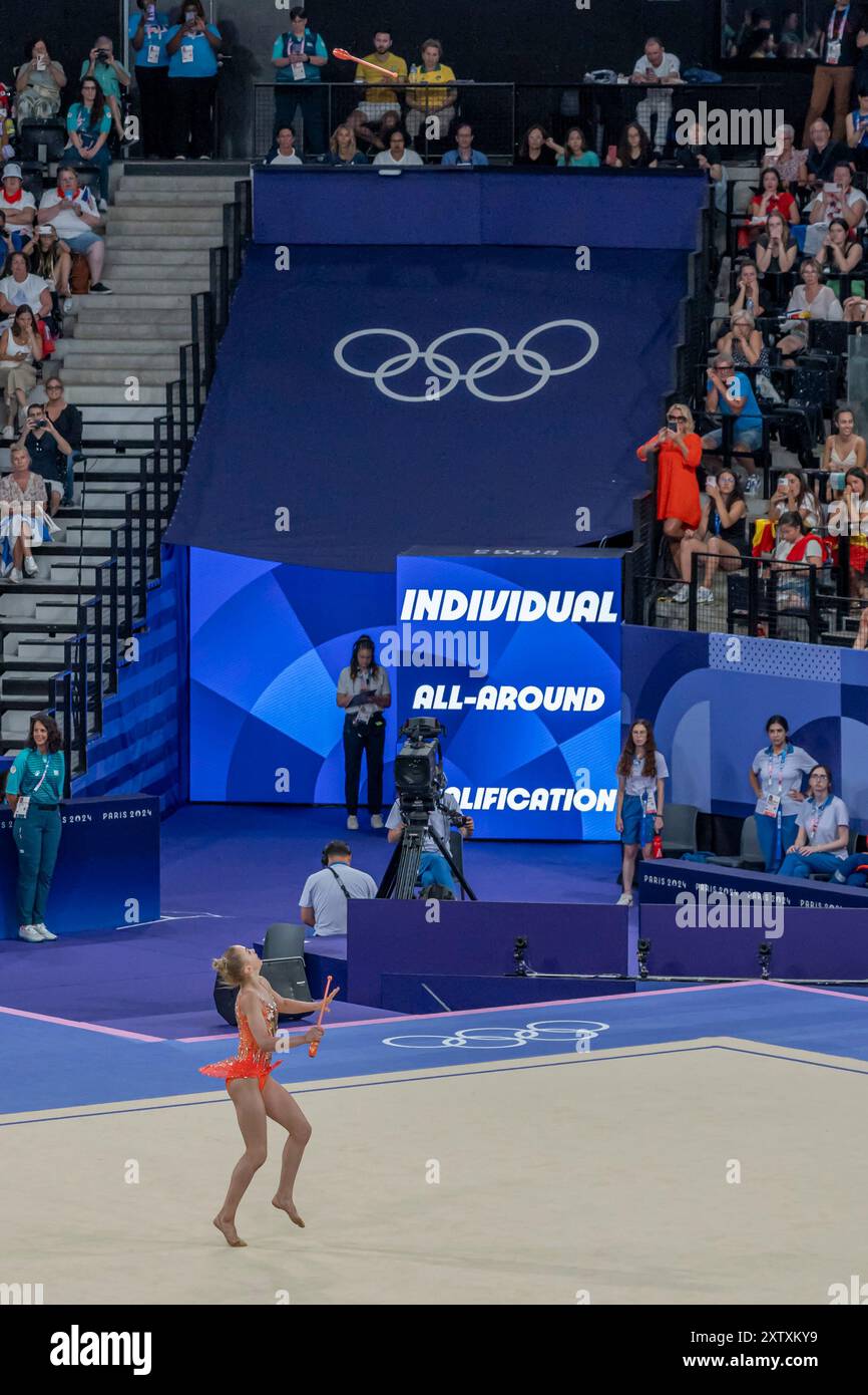 Paris, France - 08 08 2024: Olympic Games Paris 2024. View of wommen's ...