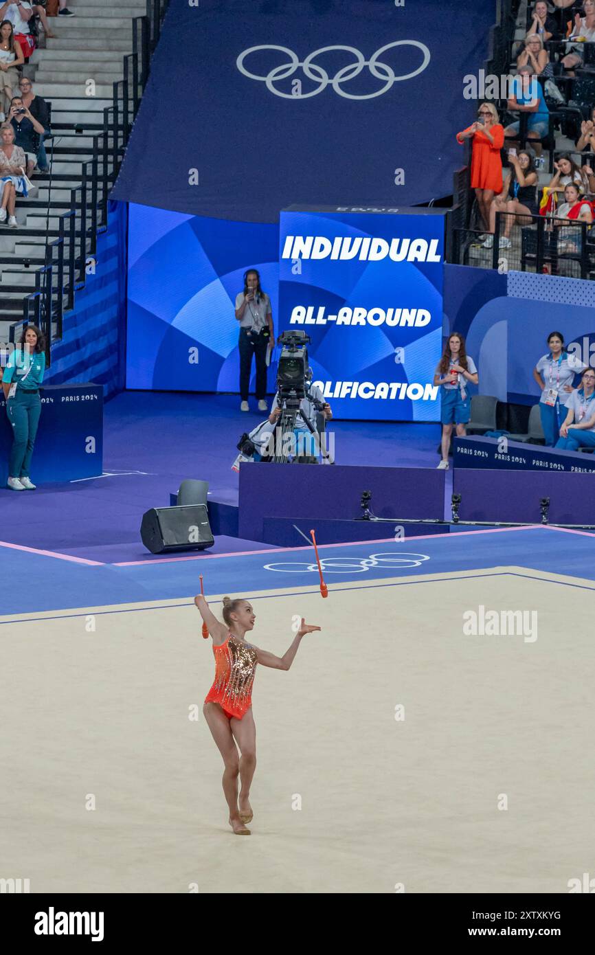 Paris, France - 08 08 2024: Olympic Games Paris 2024. View of wommen's ...