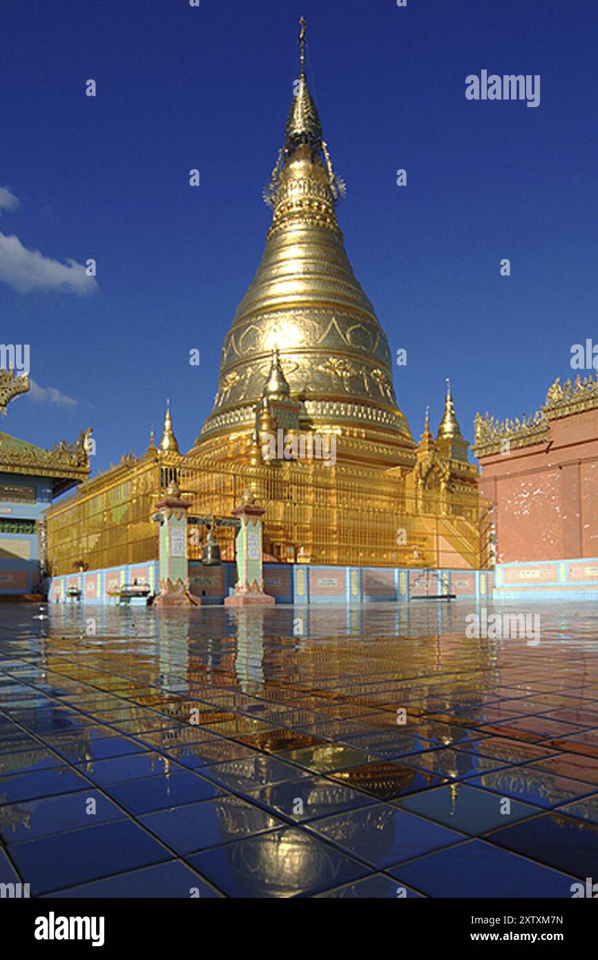 Myanmar, Asia, Golden Pagoda in Sagai, Stupa, Asia Stock Photo - Alamy