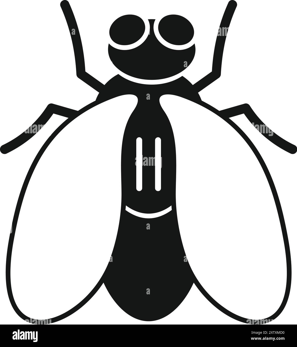 Black fly insect spreading germs with its wings wide open Stock Vector ...