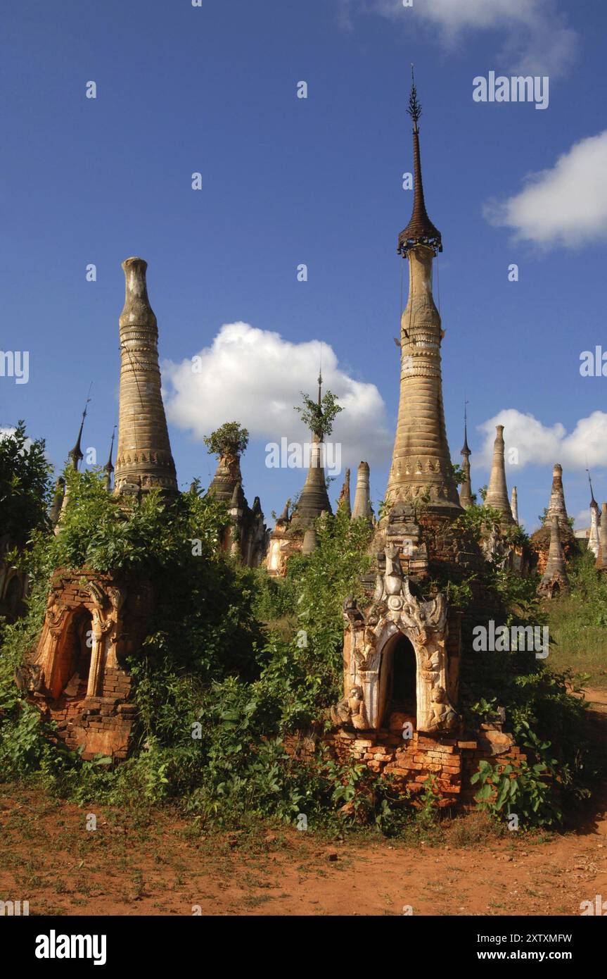 Myanmar, ancient temples, Inle Lake, stupa, pagoda, Myanmar, Asia Stock ...