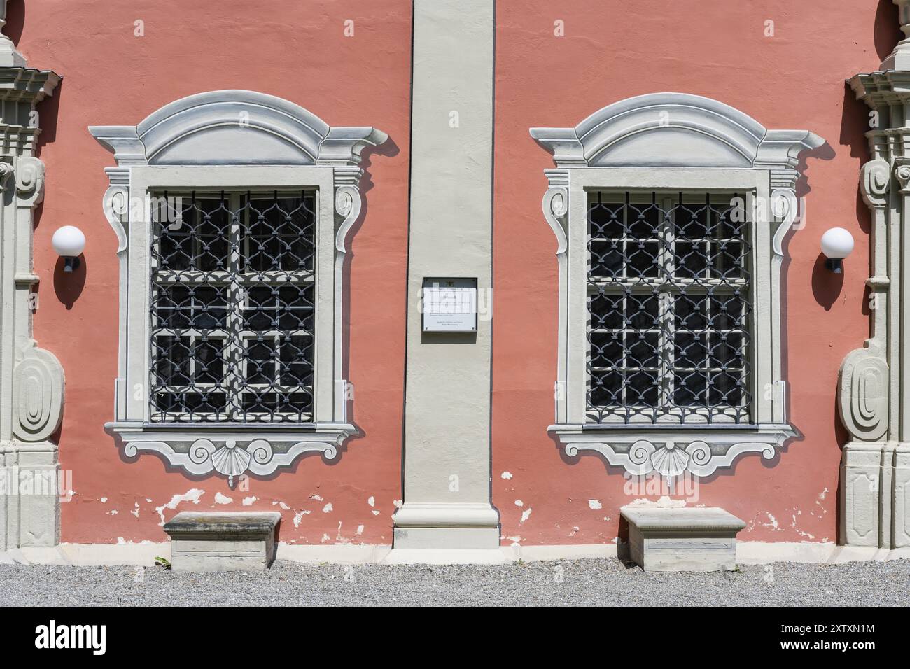 Detailed view of the stables, princely stables, facade in baroque ...