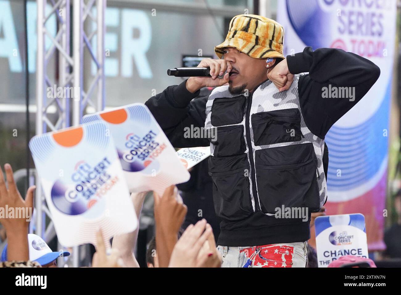 Chance The Rapper on stage for NBC Today Show Concert Series with ...