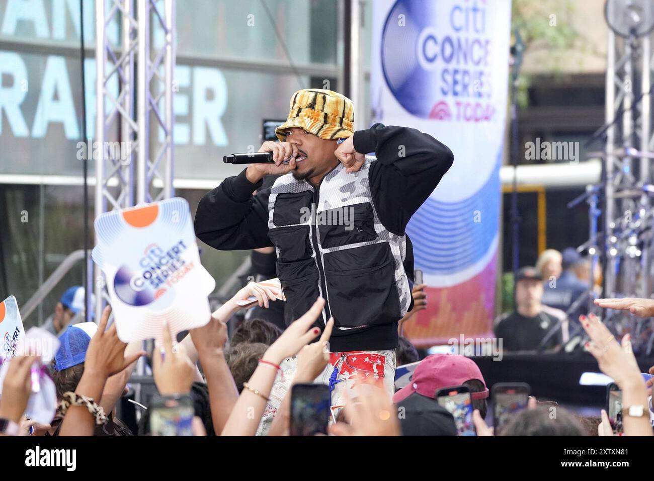 Chance The Rapper on stage for NBC Today Show Concert Series with ...