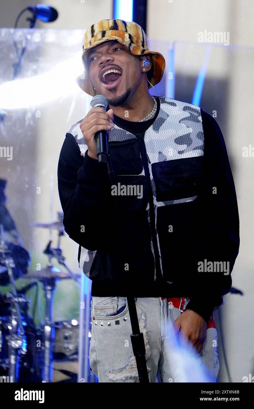 Chance The Rapper on stage for NBC Today Show Concert Series with ...