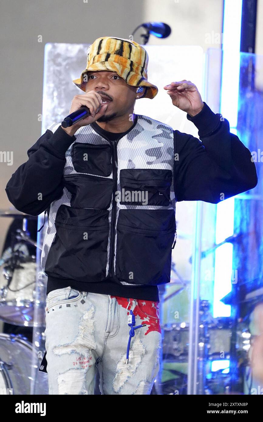 Chance The Rapper on stage for NBC Today Show Concert Series with ...